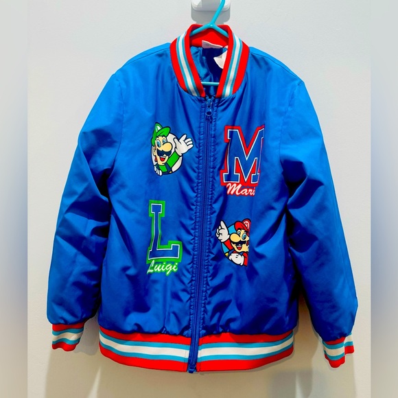 Nintendo | Jackets & Coats | Super Mario Kid Boy Size 8 Academia School ...